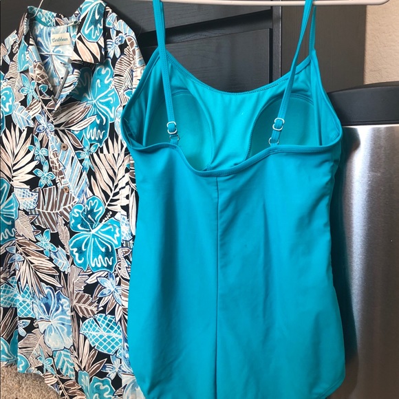 Catalina | Swim | New One Piece Turquoise Bathing Suit Size L | Poshmark